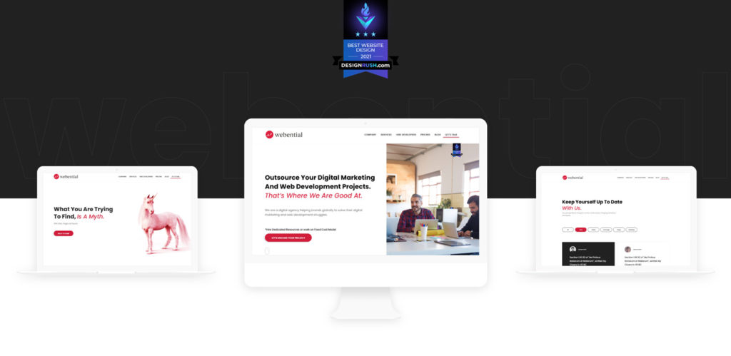 Webential receives the Best Website Design Award from DesignRush